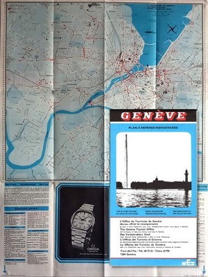 Plan de Genève à repères instantanés. [Karte] L'Office du Tourisme de ...