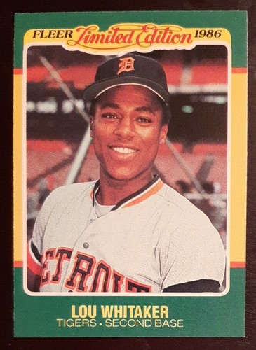 1986 Fleer Lou Whitaker Limited Edition #44 Baseball Card | eBay