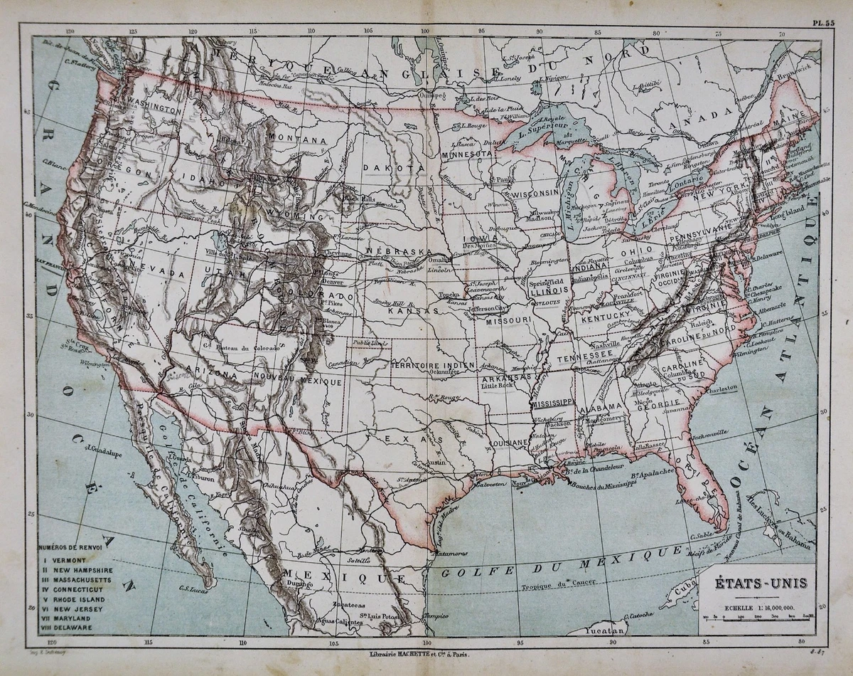1885 Map Usa