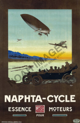 Naphta-Cycles vintage engine motor ad poster 12x18 | eBay