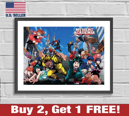 My Hero Academia Poster 18" x 24" Print Anime MHA Wall Art 3 | eBay