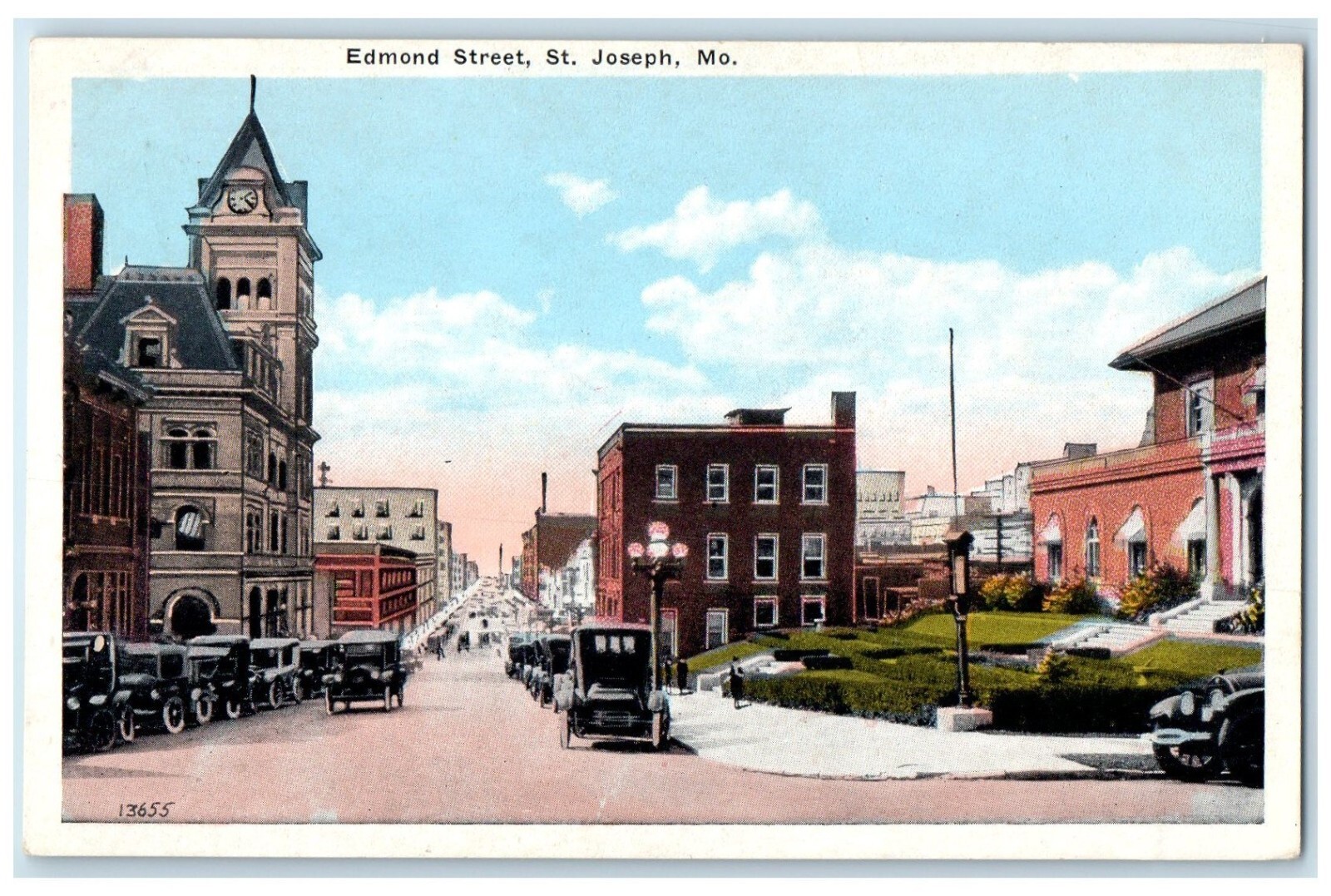 St. Joseph Missouri Postcard Edmond Street Exterior View Building c1920 ...