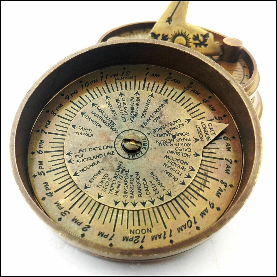 Brass Mary Rose Antique Sundial Compass Vintage Designer Gift Nautical ...