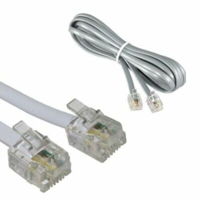 10 x 3m RJ11 to RJ11 Cable ADSL Broadband Phone Line Modem BT Router ...