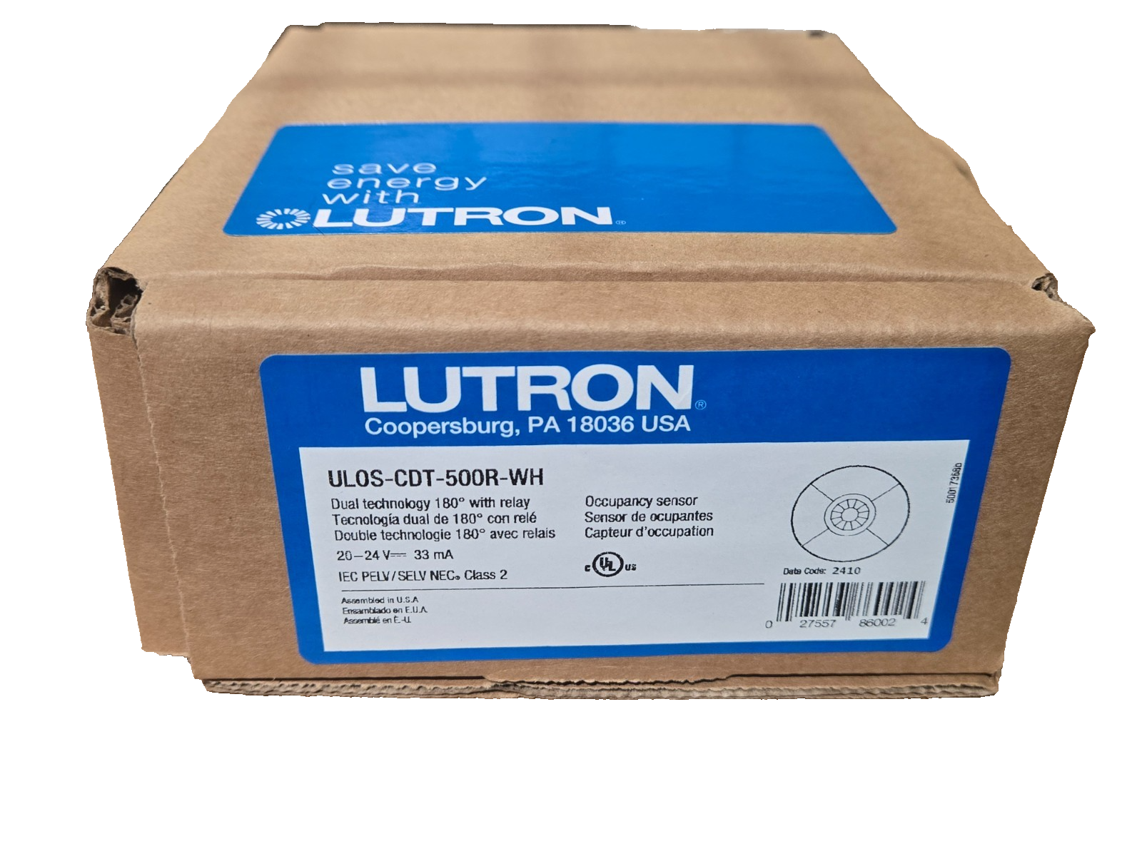 Lutron ULOS-CDT-500R-WH Dual Technology Occupancy Sensor NEW | eBay