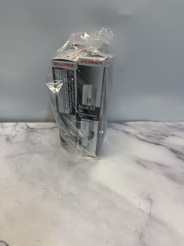 Sylvania 20671 Compact Fluorescent 4 Pin Double Tube 3500K, 13-watt Pk ...
