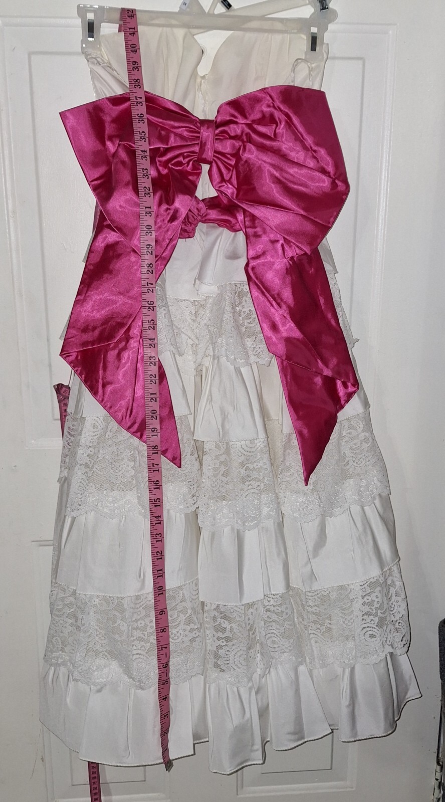 Rare Vintage Ruffle/Lace Prom Dress~80s~Nadine~Sevent… - Gem