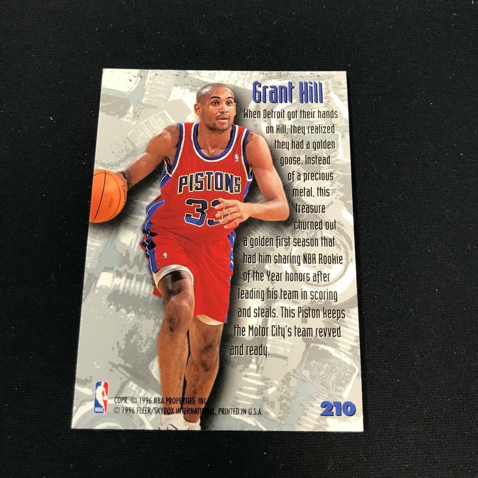 1995-96 Fleer Metal GRANT HILL Nuts & Bolts #210 Detroit Pistons *JU08 ...