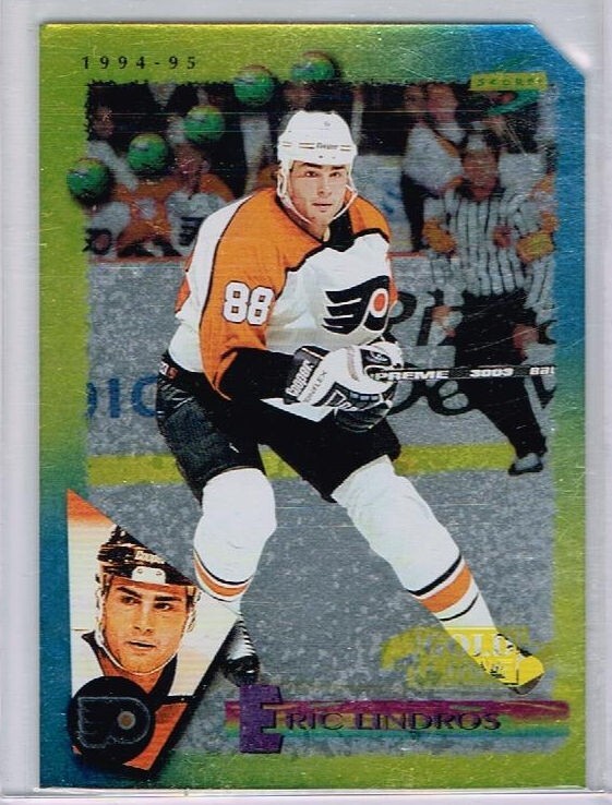 1994-95 Score Gold Line PROMO -Clipped Corners- #1 Eric Lindros HOF NM ...