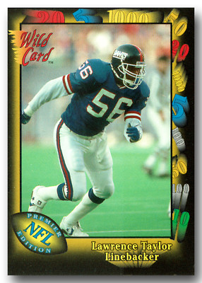 Lawrence Taylor 1991 Team NFL Wild Card Premier Edition AAA Sports Card ...