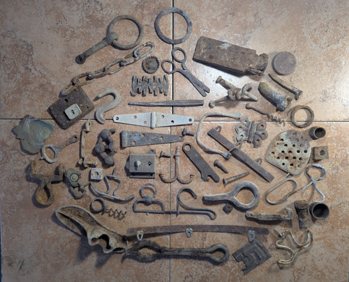 Dug Relics Vintage Rustic Iron Lot Hinges Misc. Items Upcycling Art ...