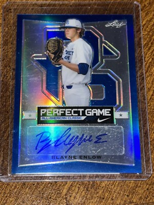 BLAYNE ENLOW 2016 Leaf PERFECT GAME BLUE AUTOGRAPH PROOF #1/1 TWINS ...