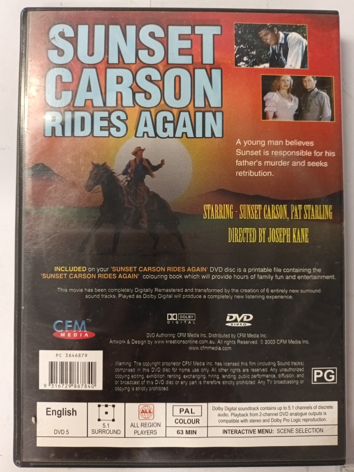 Sunset Carson Rides Again DVD bp380 9326314000583 | eBay