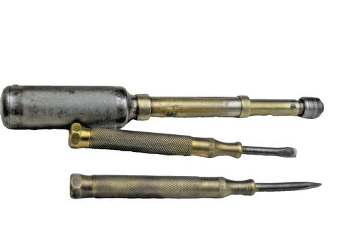 Yankee no. 41 push hand drill w/2brass Nesting screwdrivers | eBay
