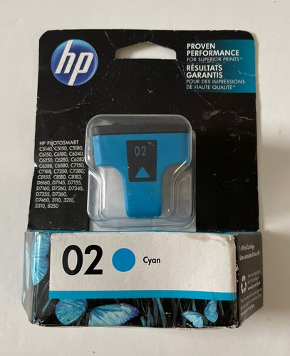 HP 02 Cyan Ink Cartridge Genuine Expired Dec 2016 New 829160921006 | eBay