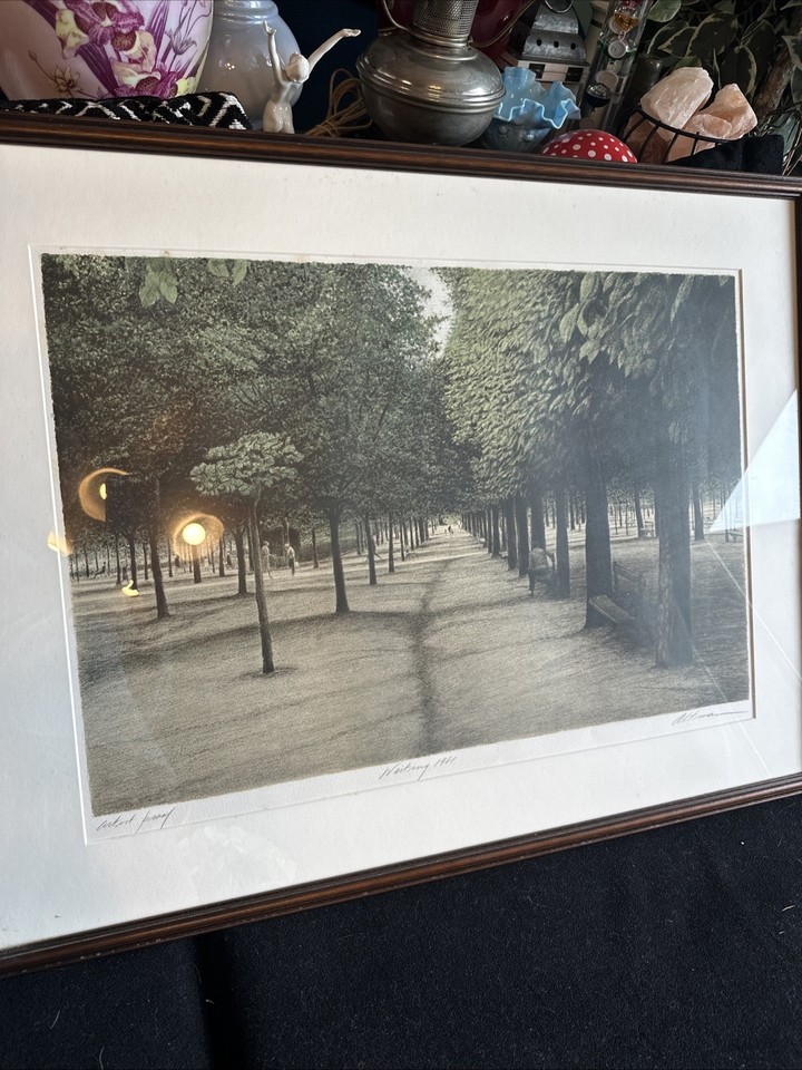 Harold Altman Signed Artist Proof AP Lithograph Waiting 1981 Framed ...
