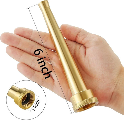 Brass Water Hose Nozzle-6 Inch, 3/4 Inch Thread Inlet Garden 1 PCS | eBay