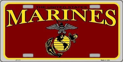United States Marines Metal Auto Tag License Plate, Logo Design, 6x12 ...