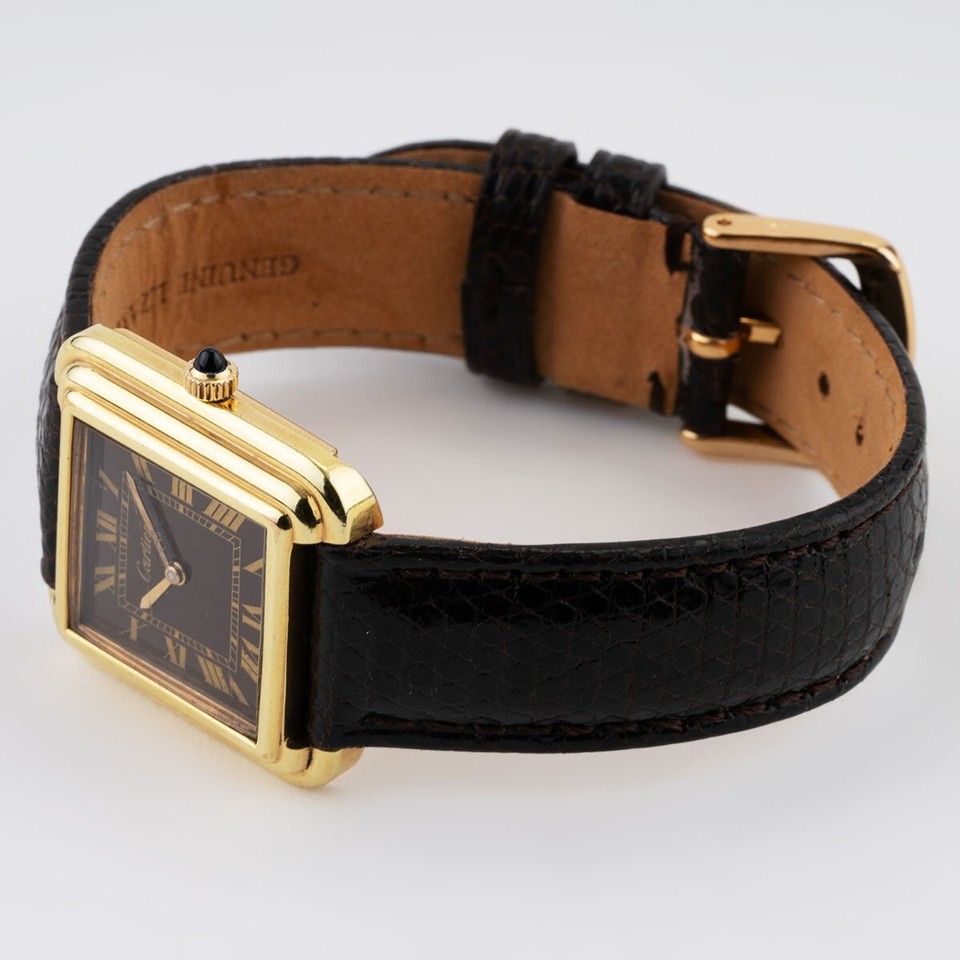 Cartier Stepped Tank 18K Electroplate Sterling Silv Vermeil 5 512 117 ...