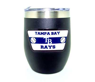Tampa Bay Rays MLB Stainless Steel Stemless Wine Glass Tumbler 16 oz ...