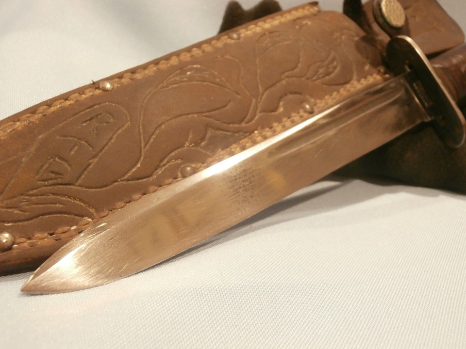 WWII WESTERN L77 STILETTO COMBAT FIGHTING KNIFE w/OWNER'S ID | eBay