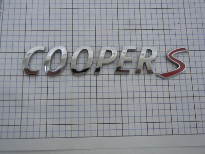 Mini Cooper S trunk emblem letters set OEM Factory Genuine Stock | eBay