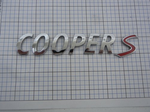 Mini Cooper S trunk emblem letters set OEM Factory Genuine Stock | eBay