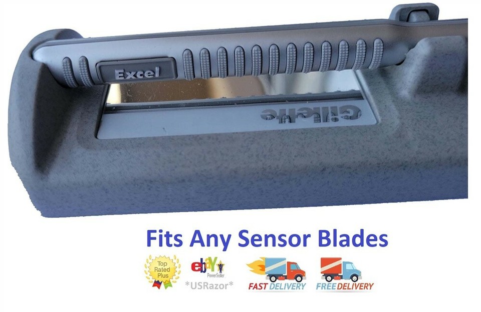 Original Gillette Sensor Excel Razor Metal Handle 2 Cartridge Refill ...