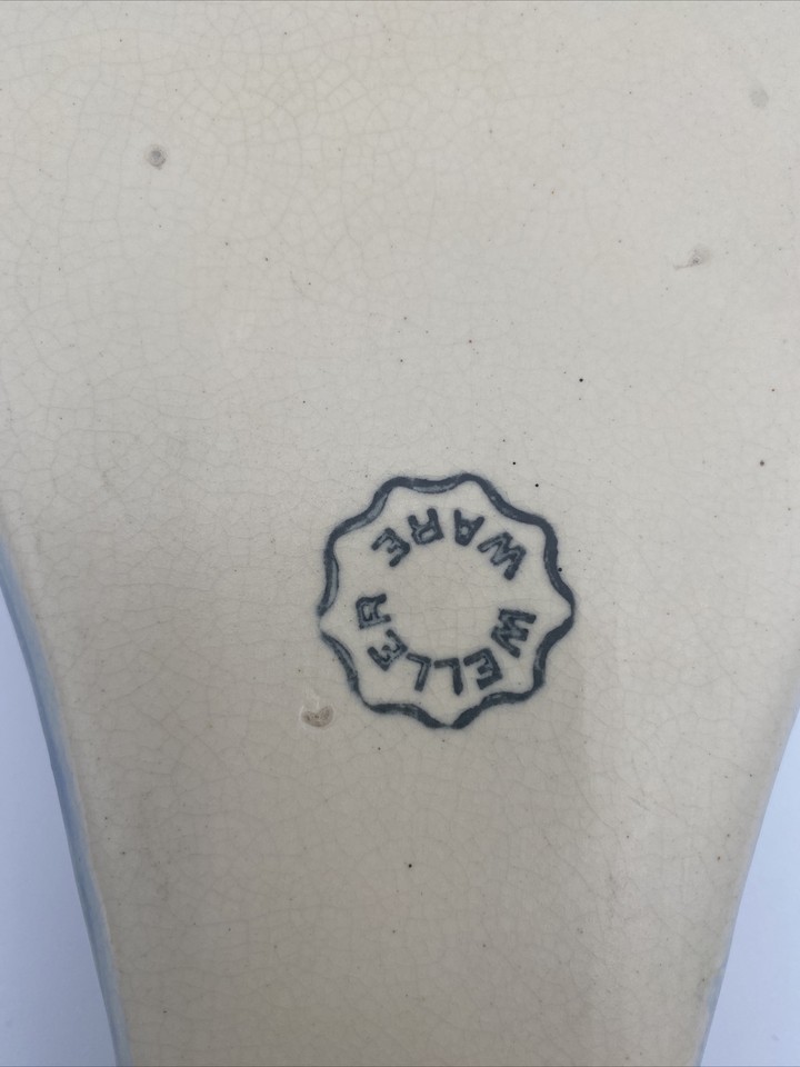 VTG 12" WELLER WARE GLENDALE BIRDS IN NEST ART POTTERY WALL POCKET ...