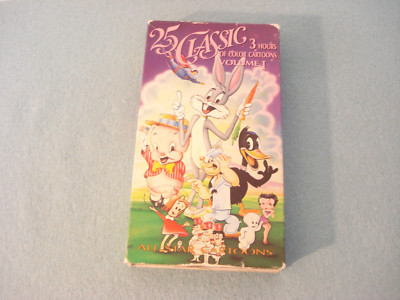 25 CLASSIC ALL STAR CARTOONS VOLUME ONE VHS 3-Hours of Color Cartoons w ...