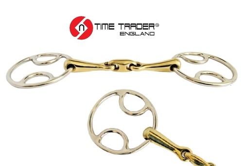 Wilkie Bevel Beval Brass Snaffle Horse Bit 5",51/4",51/2",53/4",6",61/4 ...