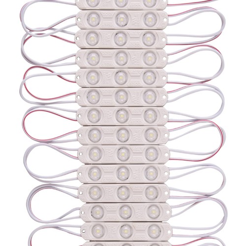 200 PCS 12V DC LED Module 6500K Daylight White 0.72W 3 Leds with Gem ...