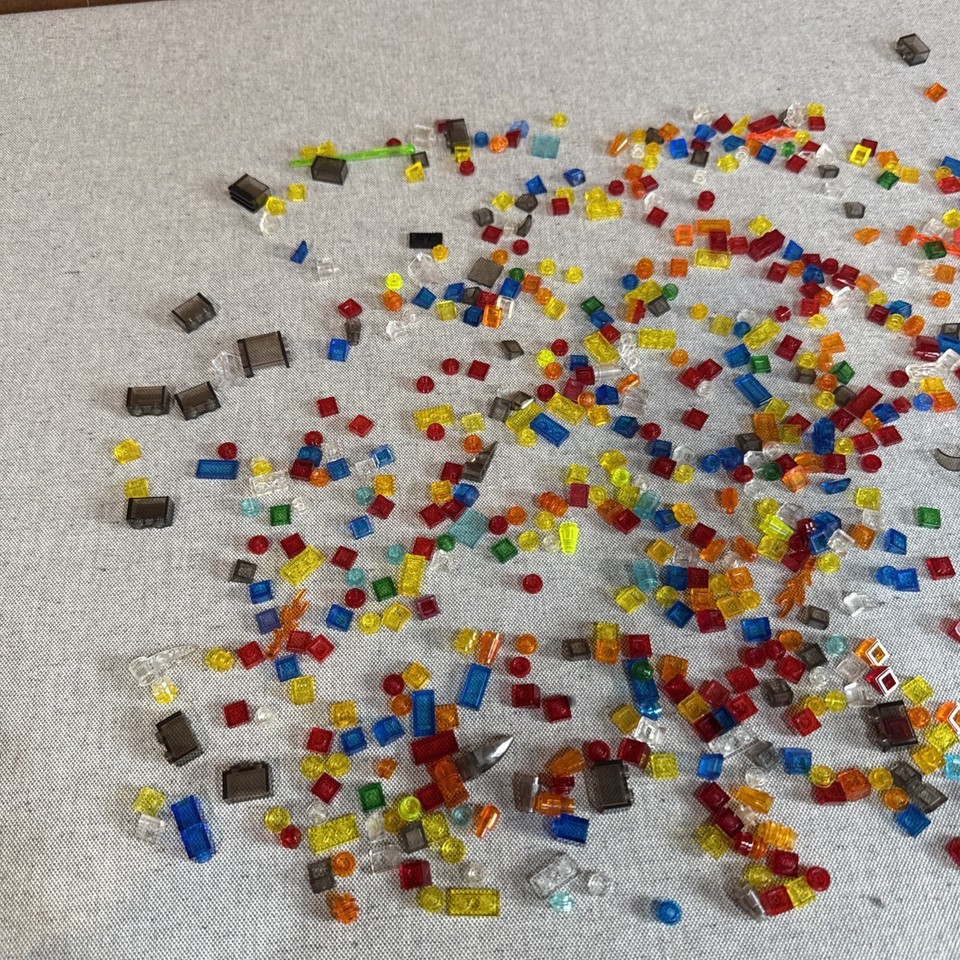 Lego trans transparent neon Orange Green red Bricks Parts Job Lot ...