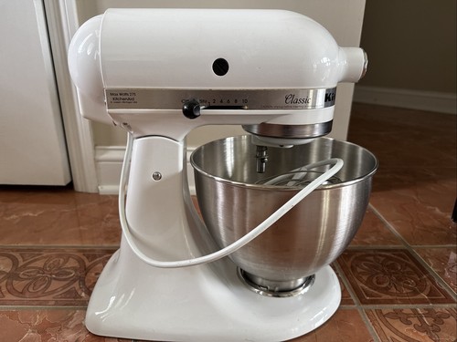 KitchenAid Classic Series K455 4.5 Quart Tilt-Head Stand Mixer - White 50946000015| eBay