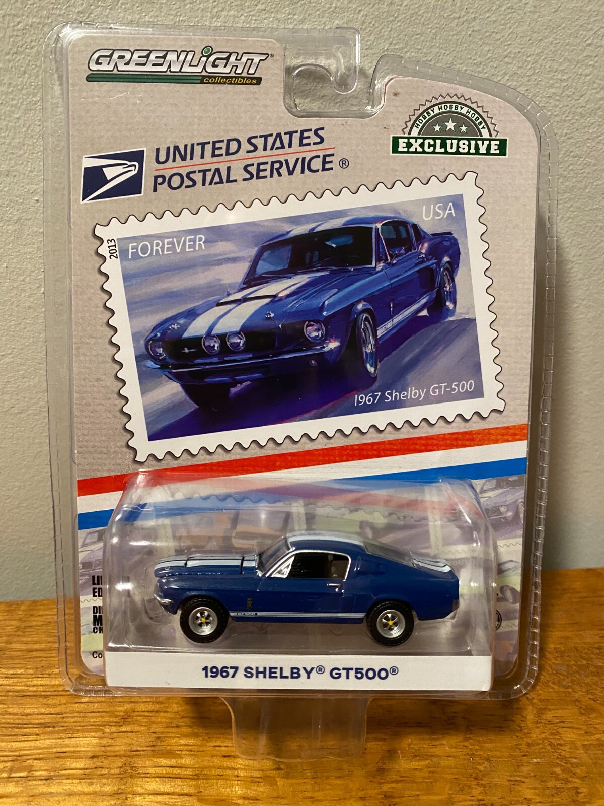 Greenlight Collectables 1967 Shelby GT500 USPS Forever Stamp Car 1/64 ...