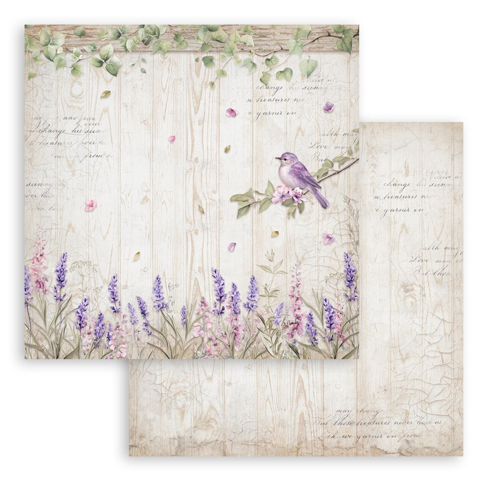 Stamperia Lavender 12" x 12" Double Sided Paper Pad Floral Scrapbooking ...
