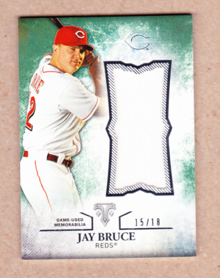 Jay Bruce 2015 Topps Triple Threads Game Used Jersey card #UJR-JBE (15/ ...