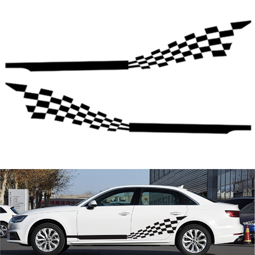 Checkerboard Car Graphics Stickers ROOF Car Stickers CONVERTIBLE