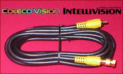 12Ft GOLD RCA Cable & GOLD RF Coax TV Adapter for Colecovision ...