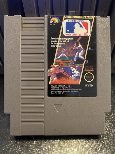 Major League Baseball(Nintendo NES, 1987) Cartridge | eBay