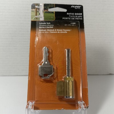 PLPCI E 2000 Sliding Patio Door Cylinder Lock w/ Keys Kwikset Weslock ...