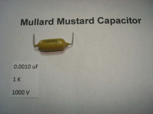 MULLARD MUSTARD CAPACITOR PCB. 0.0010uF 1K 1000V 10% *1 PC* HIFI. +RC3 ...