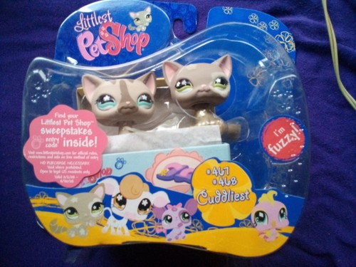 💖Littlest Pet Shop New #467 #468 Cats Fuzzy Rare NIB Cuddliest LPS last ...