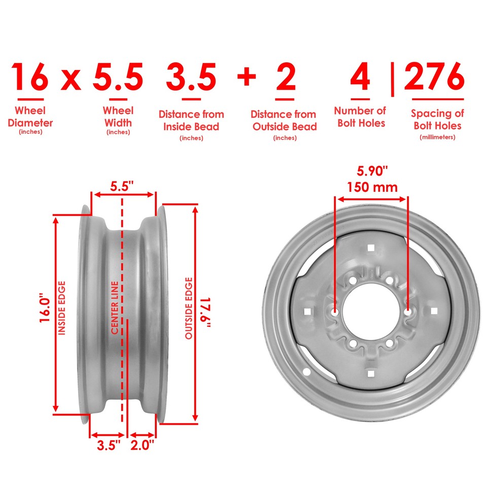 Front Wheel Rim For John Deere 7000 7200 JD301 JD310 JD380 JD400 JD401 ...