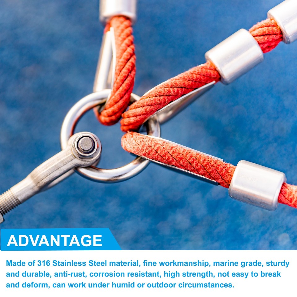 4 Pcs 1.2" Metal Rings Marine Grade 316 Stainless Steel Seamless O-Ring ...