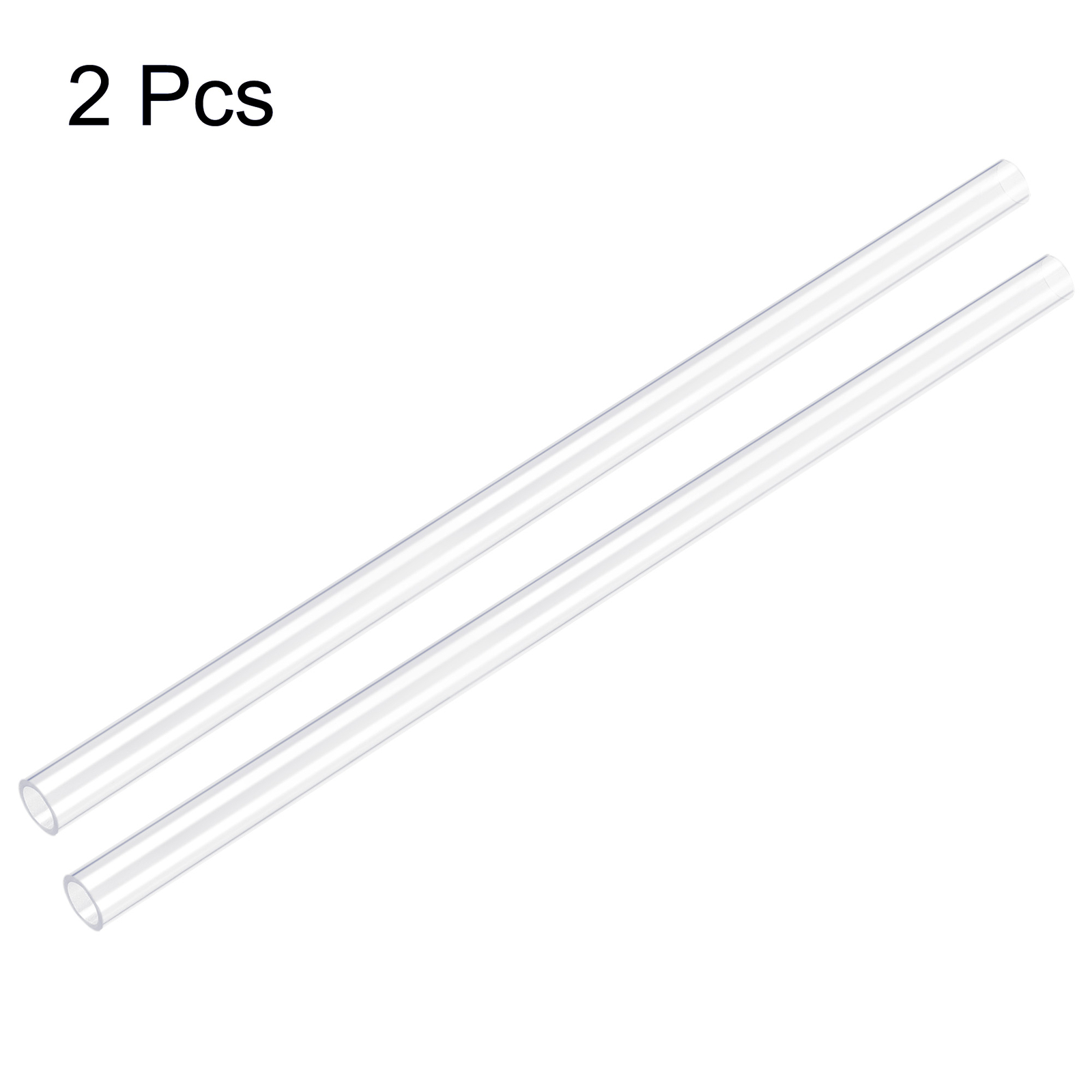 PC Rigid Round Clear Tubing 6mm ID x 8mm OD x 305mm Length Plastic Tube ...