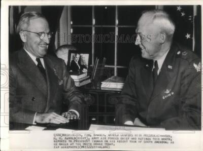 1946 Press Photo President Truman & General H.H. Arnold, White House ...