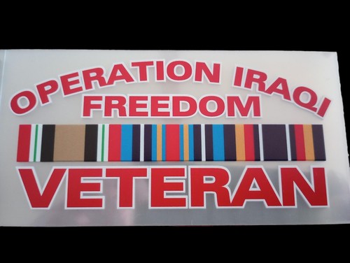 U.S MILITARY OPERATION IRAQI FREEDOM OIF VETERAN WINDOW DECAL BUMPER ...