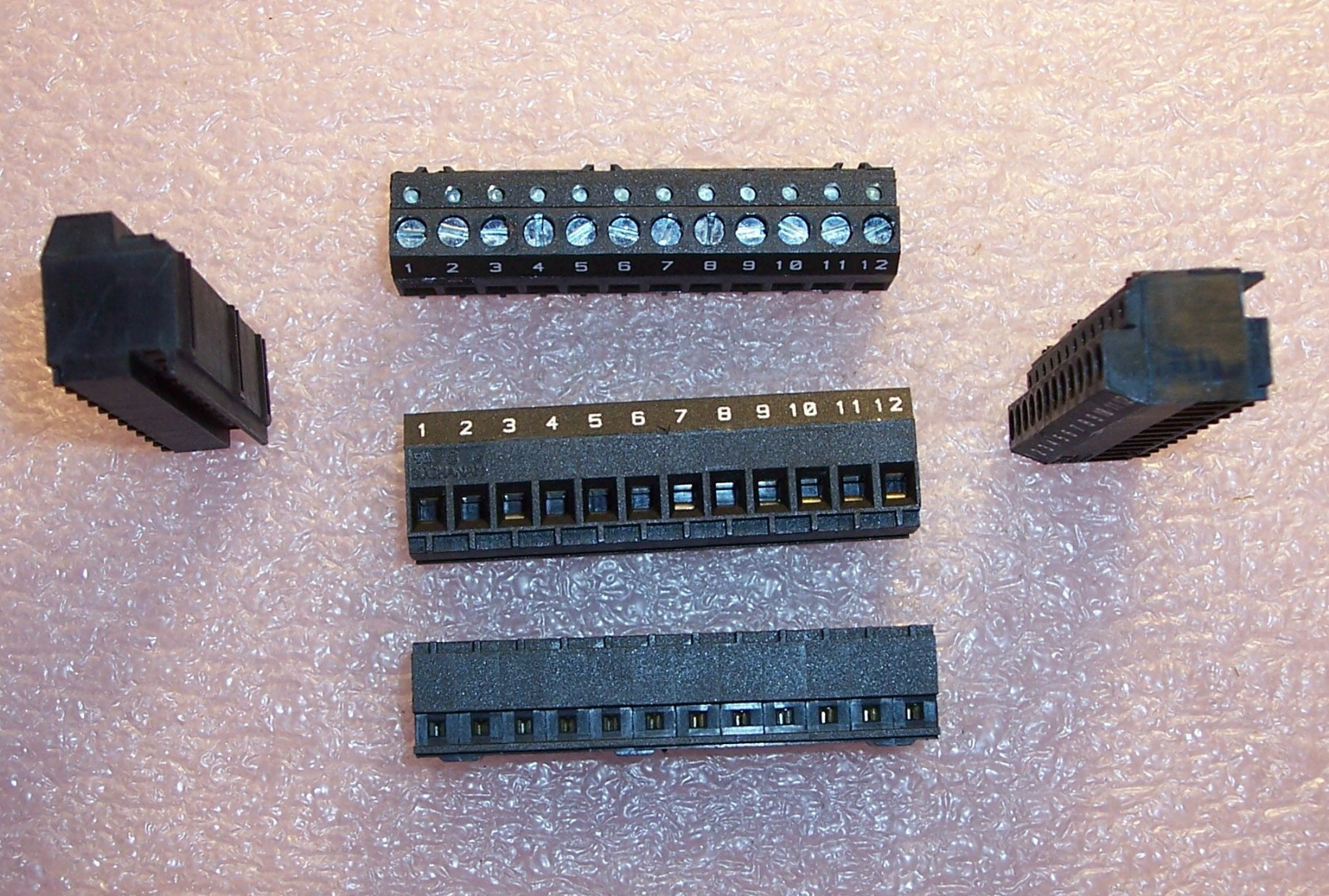 QTY (6) B51C4U12T BUCHANAN 12 POSITION EURO R/A PLUGGABLE TERMINAL ...