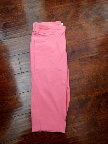 WOMENS RUBY RD. FAVORITES CORAL PINK STRETCH CAPRIS PLUS SIZE 20W VERY ...